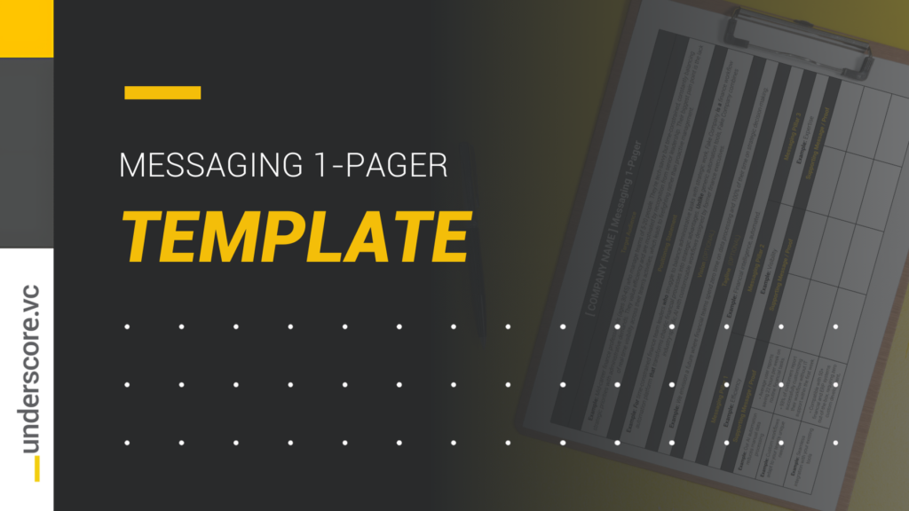 The Brand Messaging 1-Pager Template Every Early Stage Founder Needs ...
